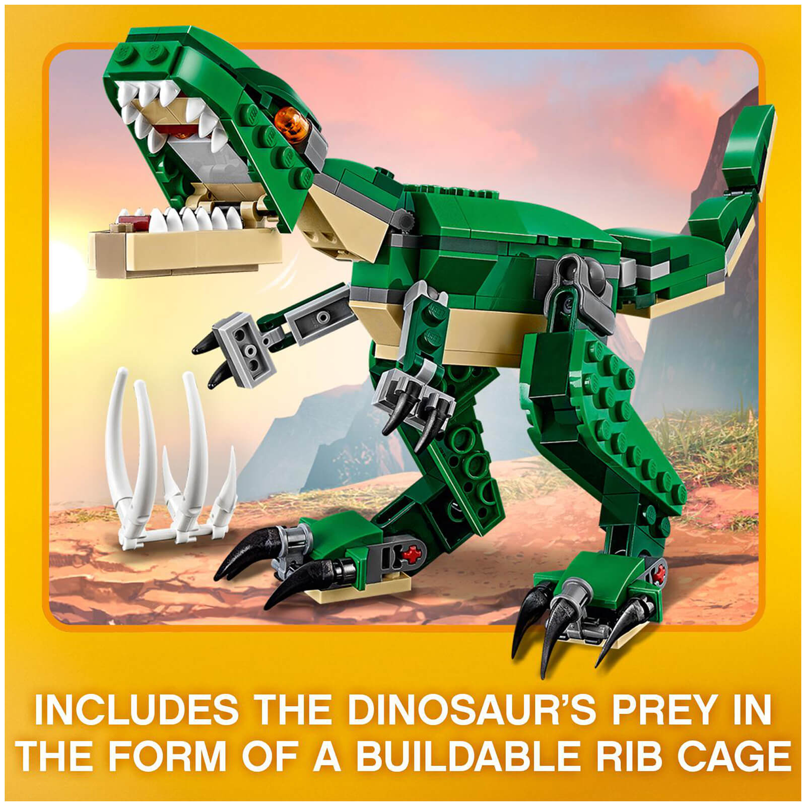 Lego Creator: 3 In 1 Mighty Dinosaurs Model Building Set (31058) | Lego ...