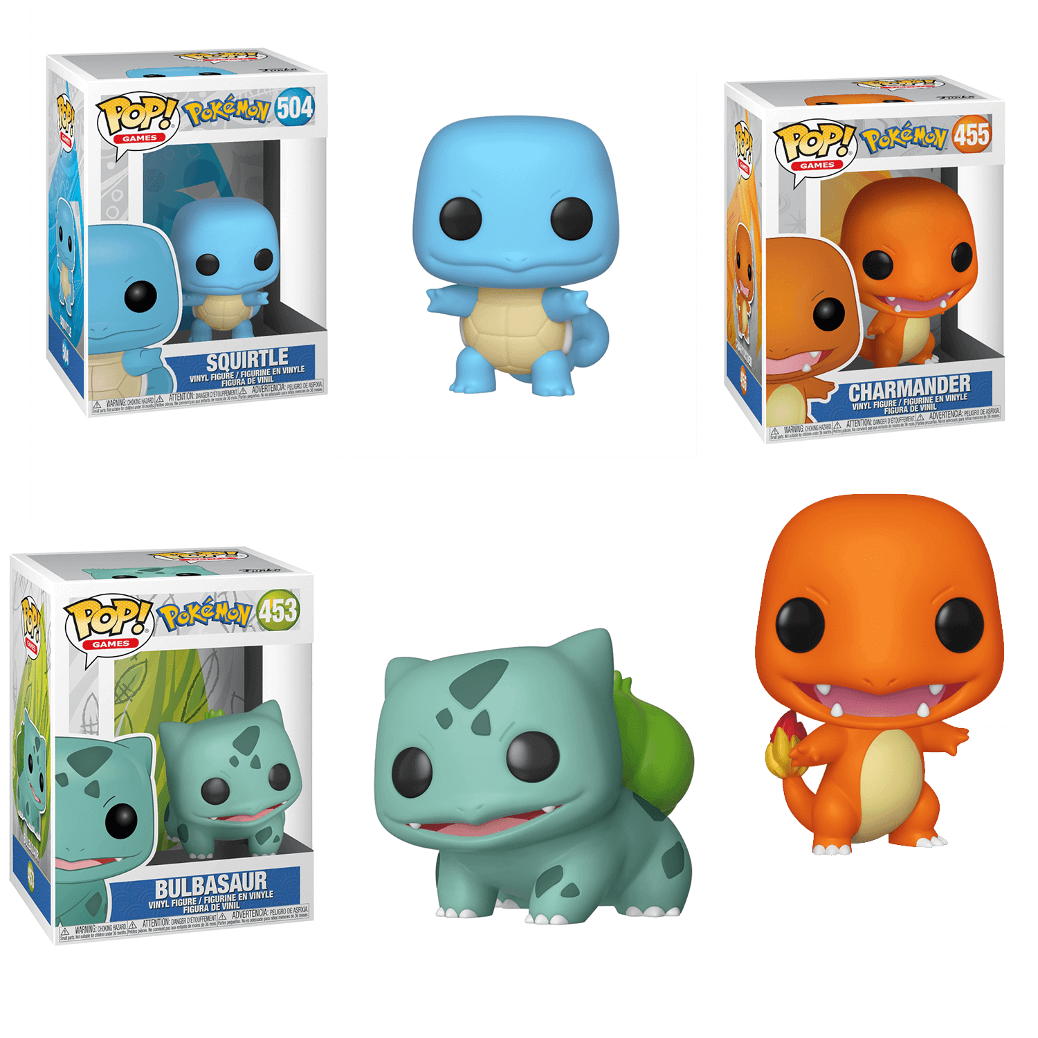 Kanto Starter Pokemon Funko Pop! Vinyl Collection | Pop! Vinyl | US