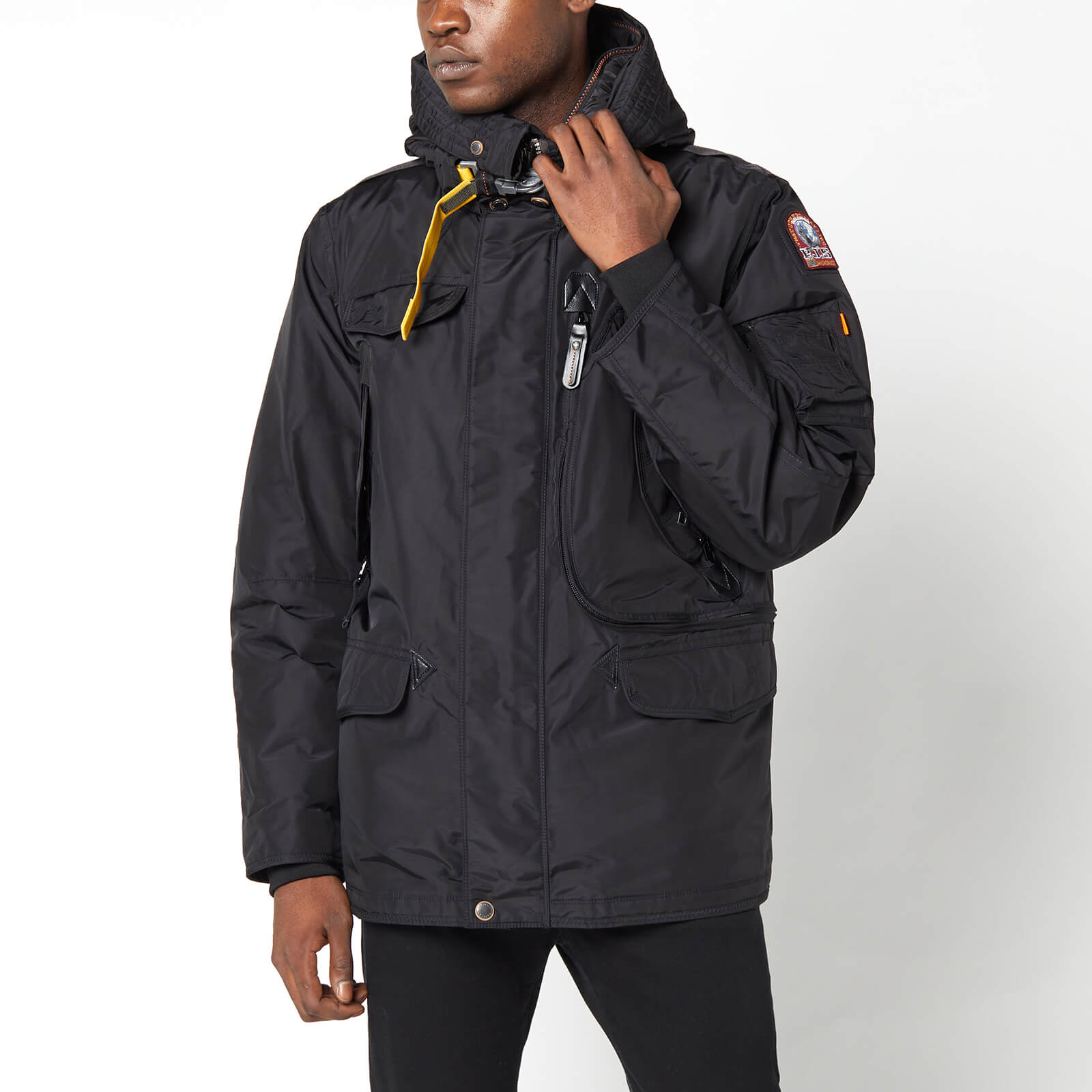 Parajumpers Men's Right Hand Base Hooded Down Jacket - Black | The ...