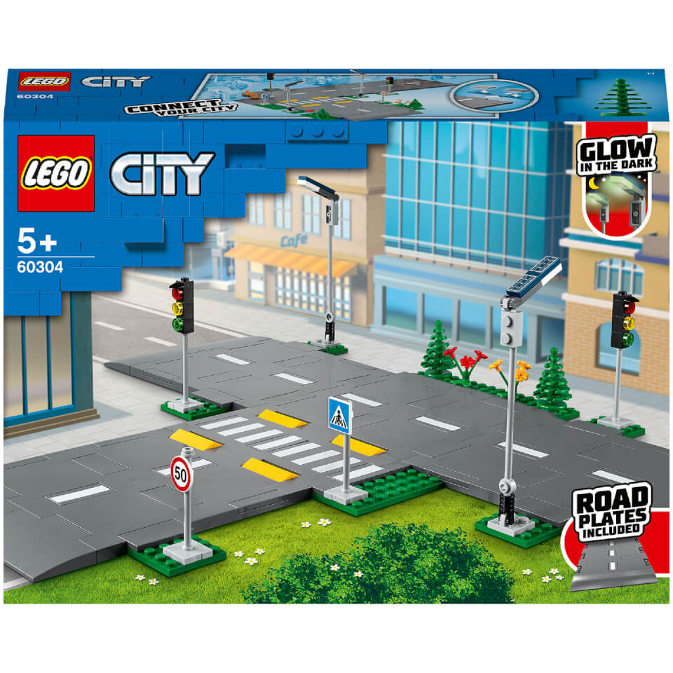 LEGO City: Road Plates Building Set with Traffic Lights (60304) Toys ...