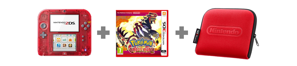 Nintendo 2DS Transparent Red Pokémon Omega Ruby Pack | Nintendo ...